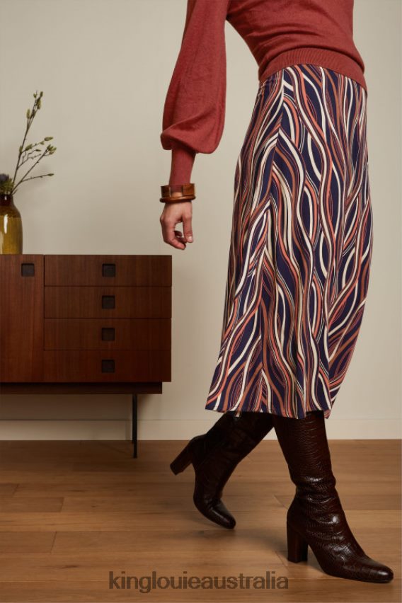 Juno Midi Skirt Merrill Blue King Louie Women Apparel 622HZV152 ...